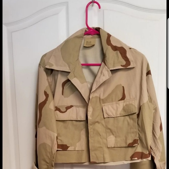 ysyntricity | Jackets & Coats | Desert Camouflage Distressed Cropped ...